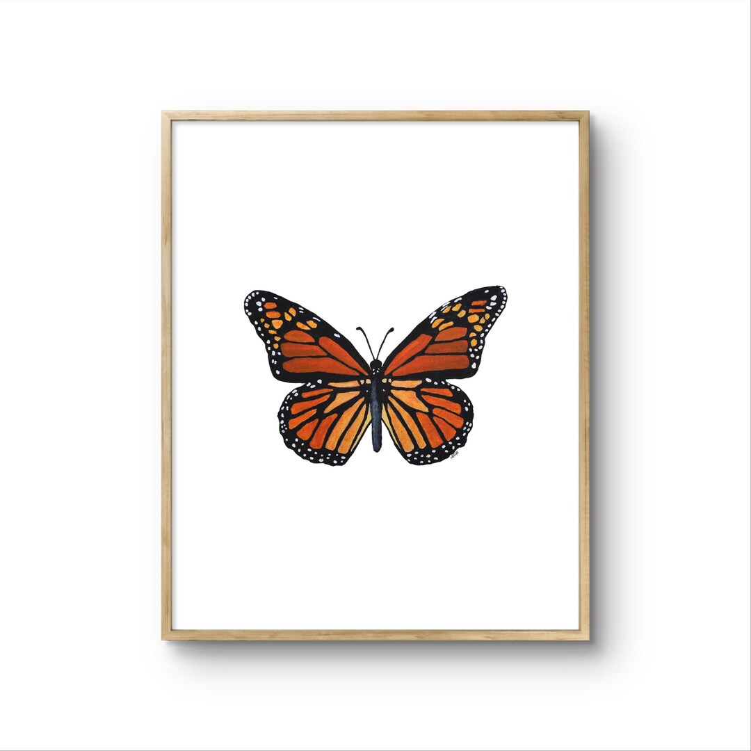 Monarch Butterfly Print | Butterfly Artwork | Monarch Butterfly | Wall ...