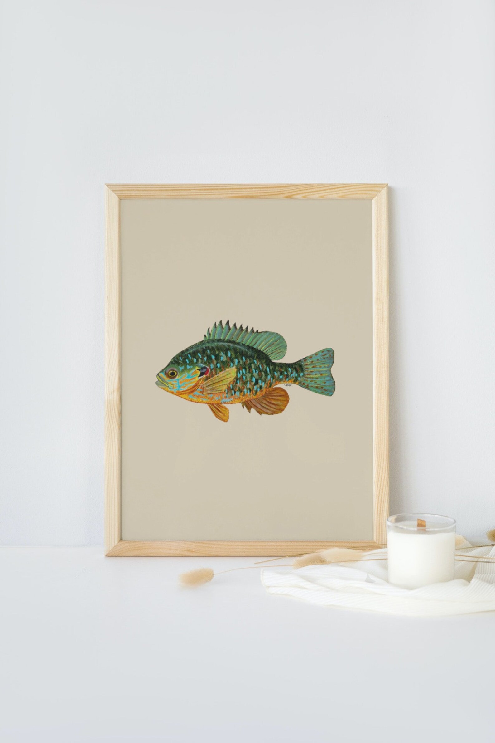 Pumpkinseed Print | 8x10 Print | Sunfish | Bluegill | Fish Artwork ...
