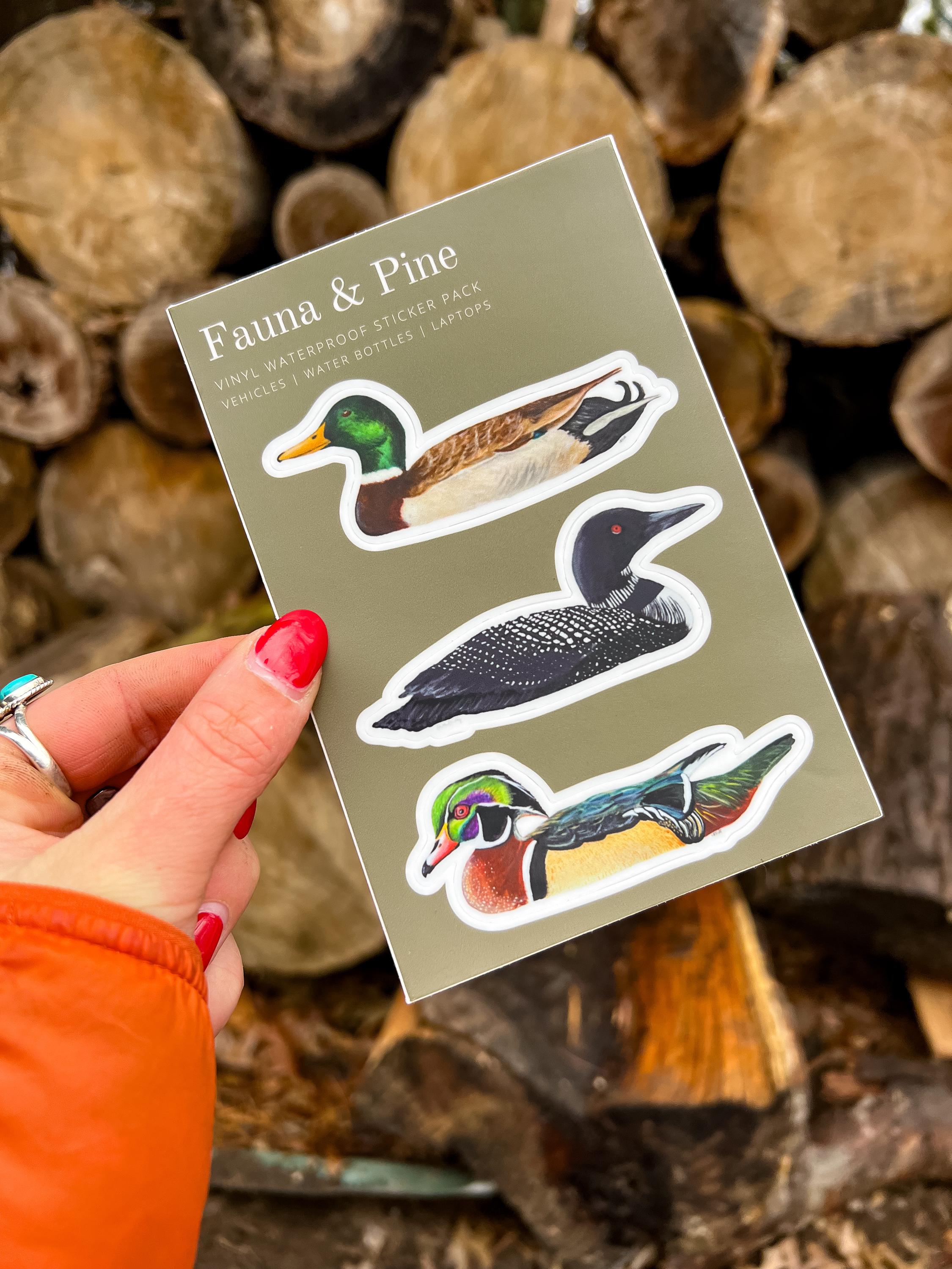 Waterfowl Stickers | Bird Sticker Pack | Waterproof | Gifts for Bird ...