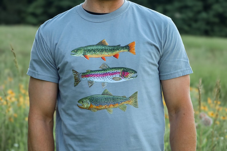 Trout Shirt | Trout T-shirt | Rainbow Trout Shirt | Fly Fishing Gifts ...