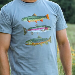 Trout Shirt Trout T-shirt Rainbow Trout Shirt Fly Fishing Gifts Trout ...