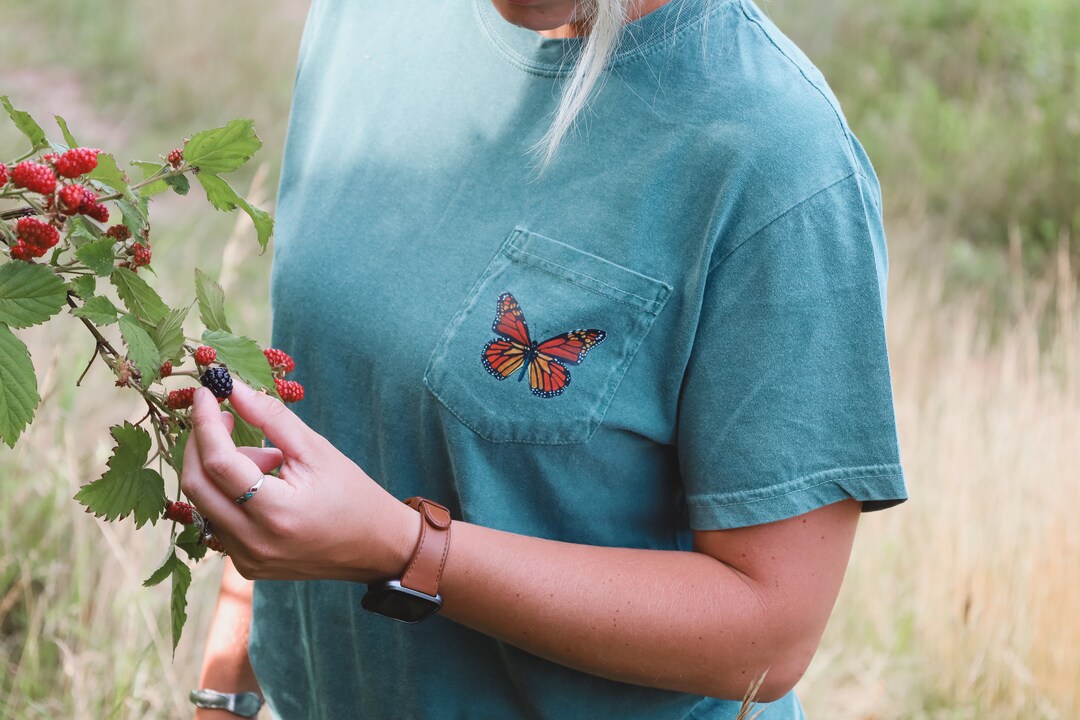 Monarch Pocket Tee Shirt | Butterfly Shirt | Nature Shirt | Monarch ...