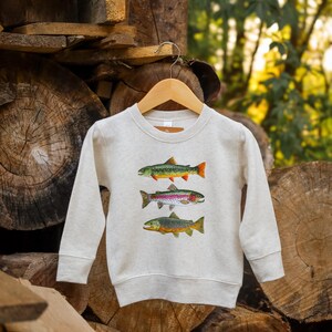 Toddler Trout Crewneck Sweatshirt | Children's Fish Shirt | Gender ...