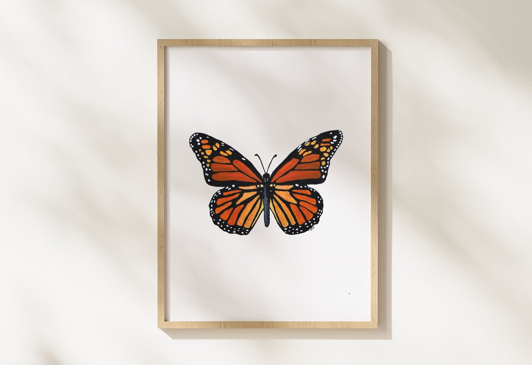 Monarch Butterfly Print Butterfly Artwork Monarch Butterfly Wall Art ...