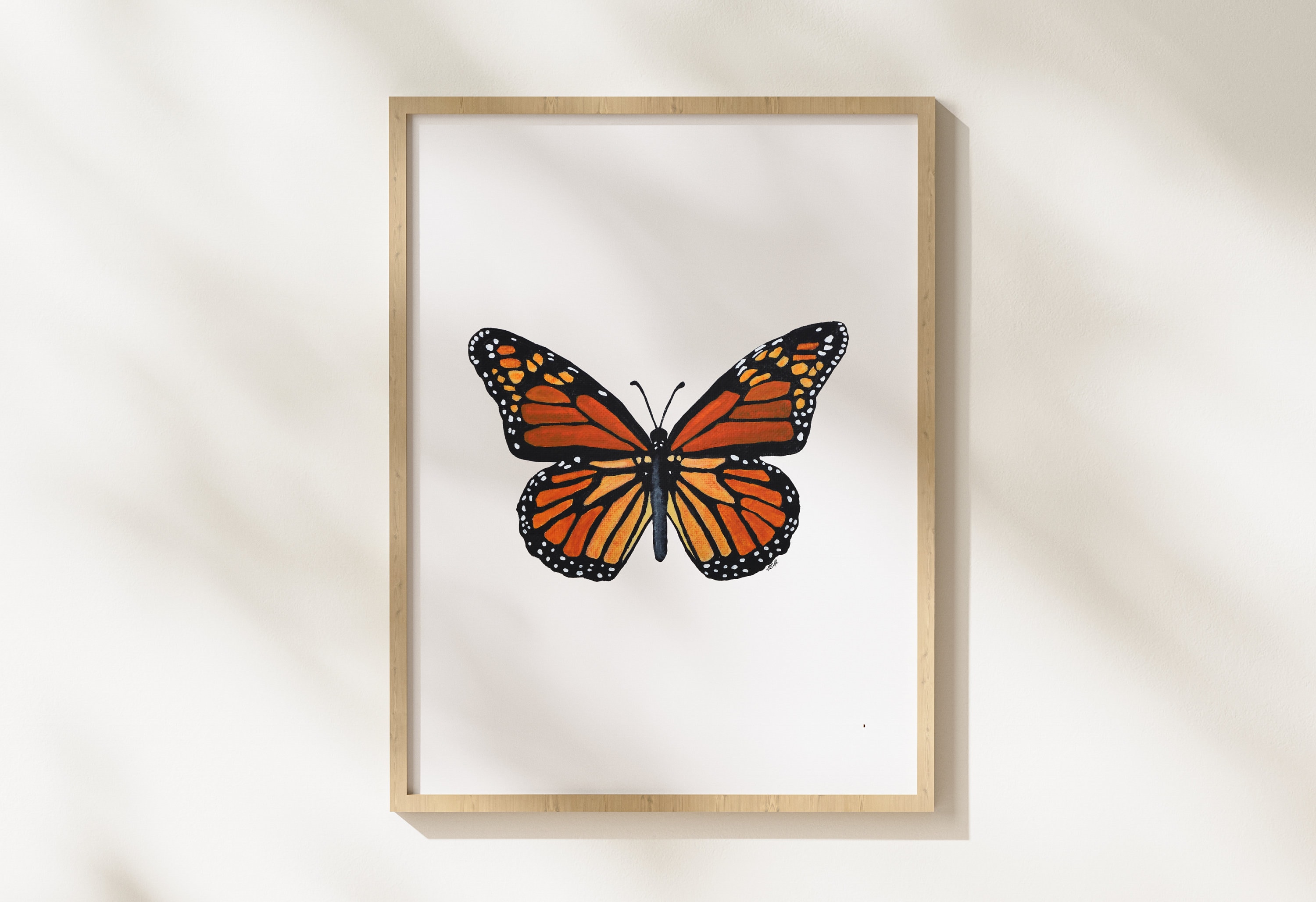 Monarch Butterfly Print | Butterfly Artwork | Monarch Butterfly | Wall ...