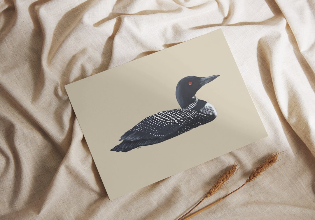 Common Loon Print Common Loon Painting Common Loon Art Lake Art Loon ...