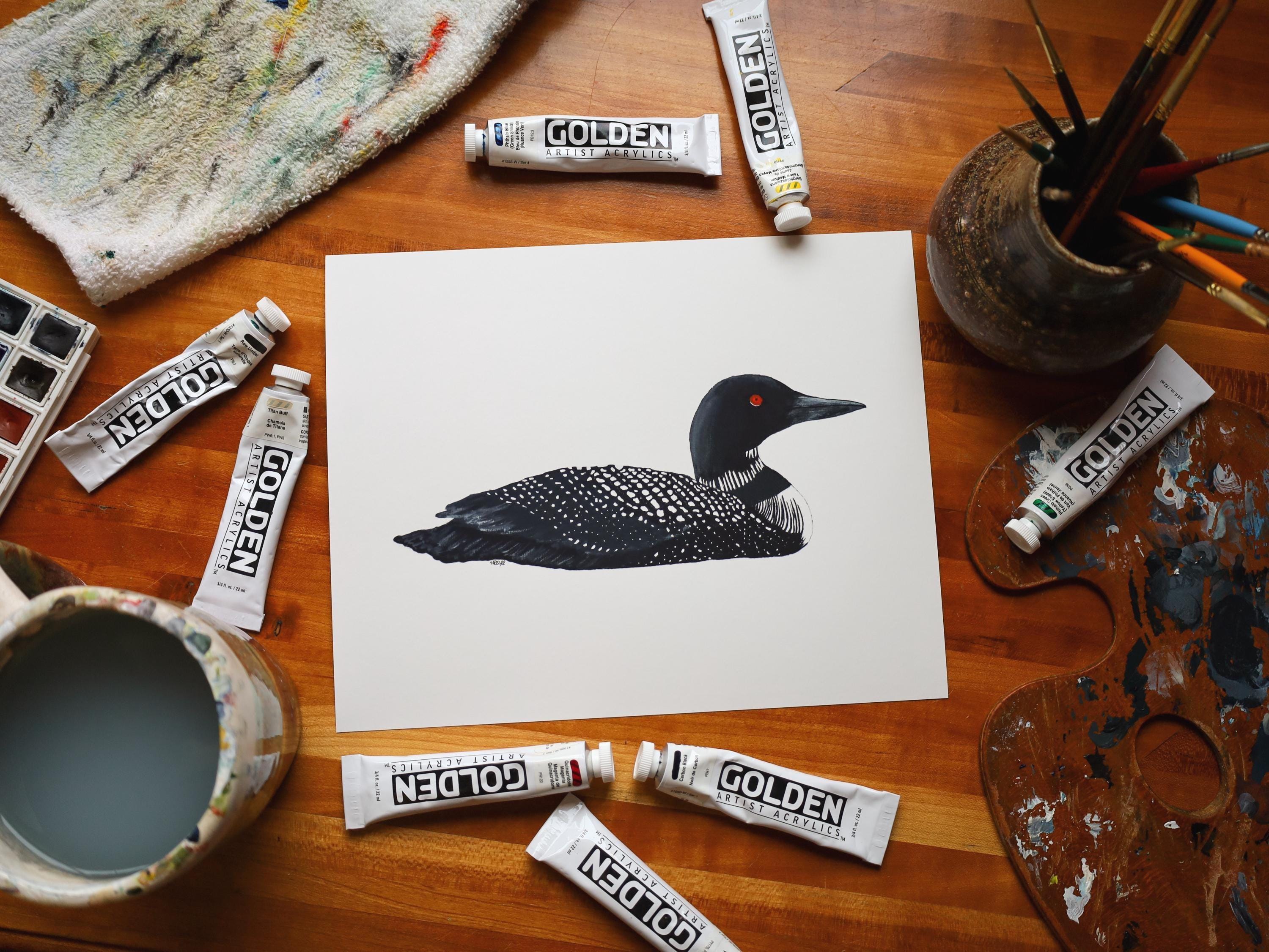 Common Loon Print | Common Loon Painting | Common Loon Art | Lake Art ...
