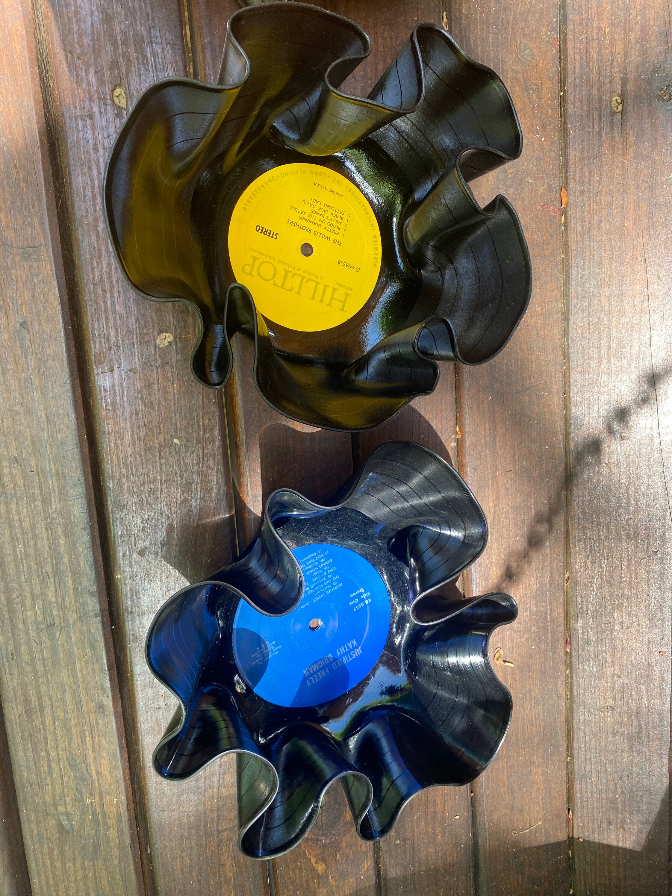 Vinyl Records Flower Pots, Decorative Bowls, Bar Snack Holders Retro ...