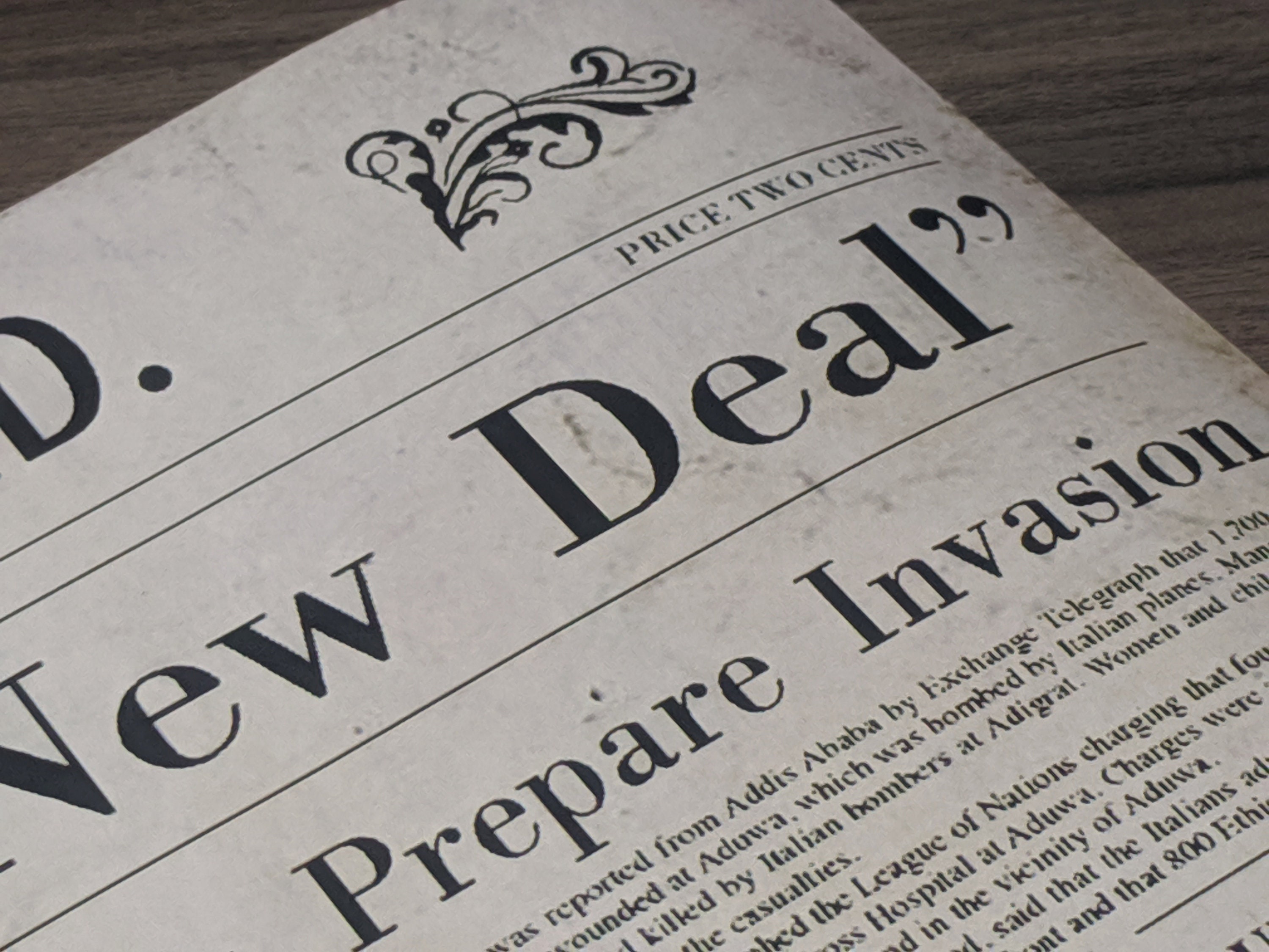 The Goonies Chester Copperpot Folded 1935 Newspaper Page Movie Prop ...