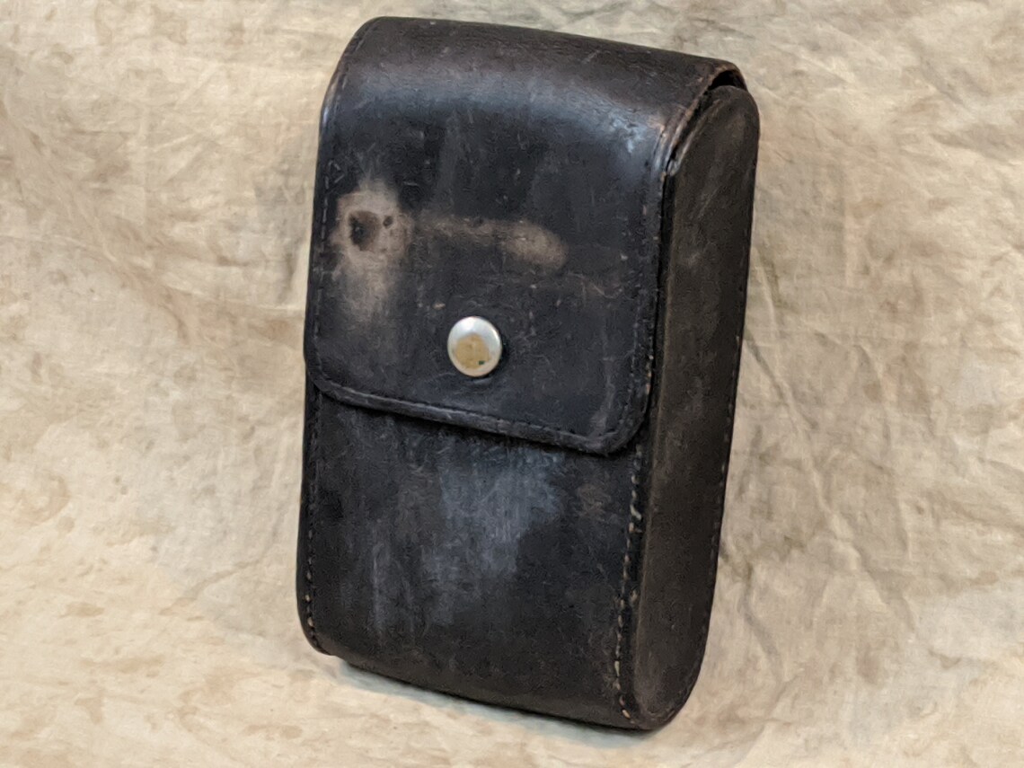 Antique 1910 Hard Shell Black Leather Carrying Case for | Etsy