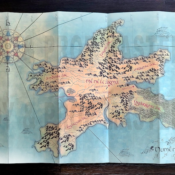 Middle Earth Poster Map - Etsy