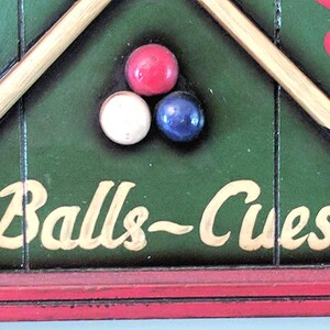 LARGE R.F. Knight Snooker Billiard Table Pool Room Cue Chalker Wall ...