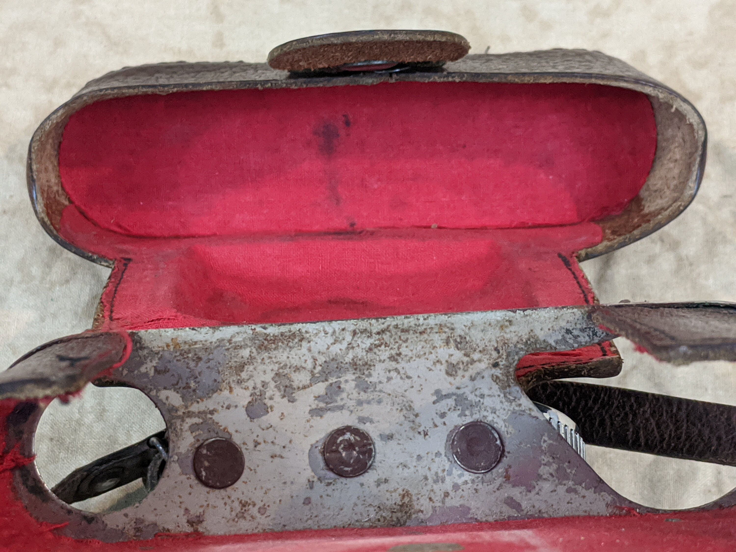 Atomic Age USA Made Brown Leather Camera Empty Carrying Case - Etsy