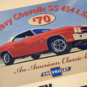 LARGE 1970 Chevy Chevelle SS 454 Cubic Inch Big Block LS6 V8 Engine ...