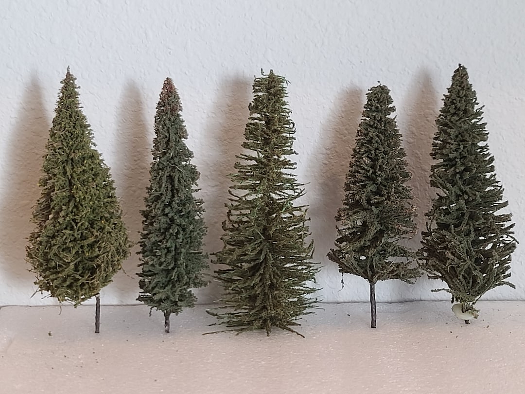 Model Railroad Lot of 5 Trees Diorama O-scale, HO, O-27 Forest ...