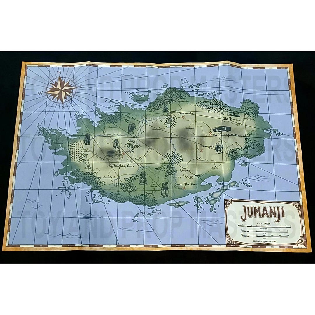 JUMANJI Film Replica Map Prop Welcome to the Jungle the Next Level Jack ...