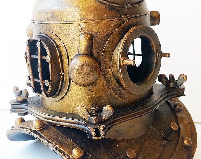 Old Looking Antique Brass Miniature Diving Divers Helmet Nautical Gift ...