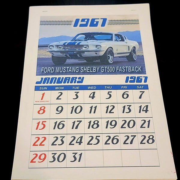 Muscle Car Calendar - Etsy
