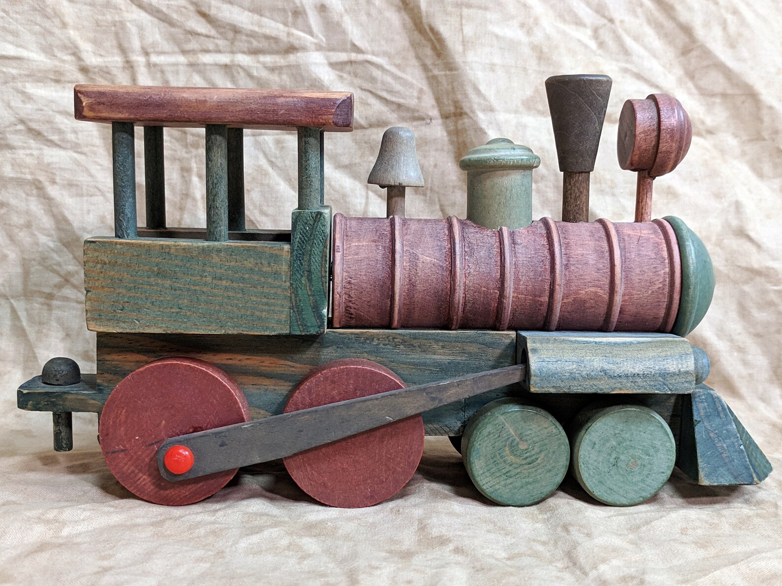 Vintage Solid Wood Pull Toy Train Steam Engine Lionel MTH | Etsy