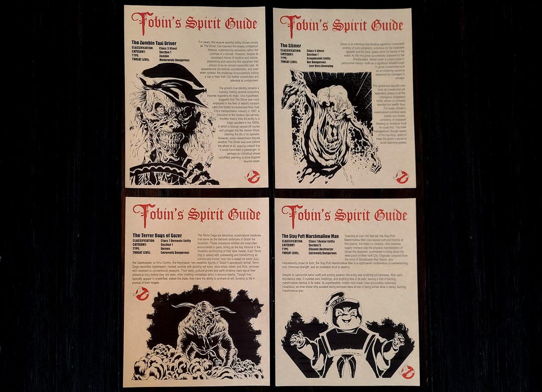 Ghostbusters Tobin’s Spirit Guide Pages Stay Puft Marshmallow Man ...