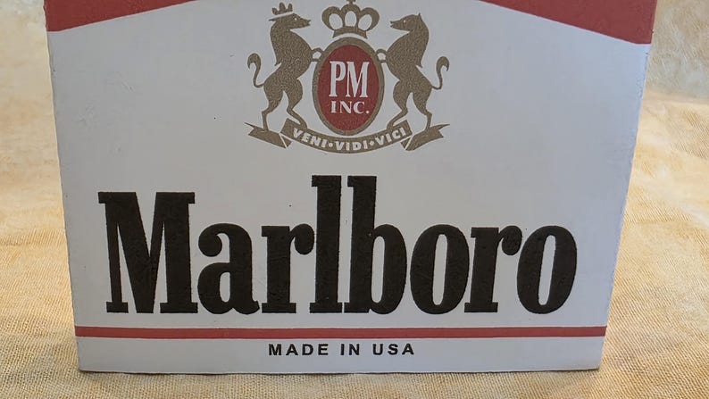 Vintage 1954 Marlboro Man Sliding Two Piece Cigarette Box Retro Tobacco ...
