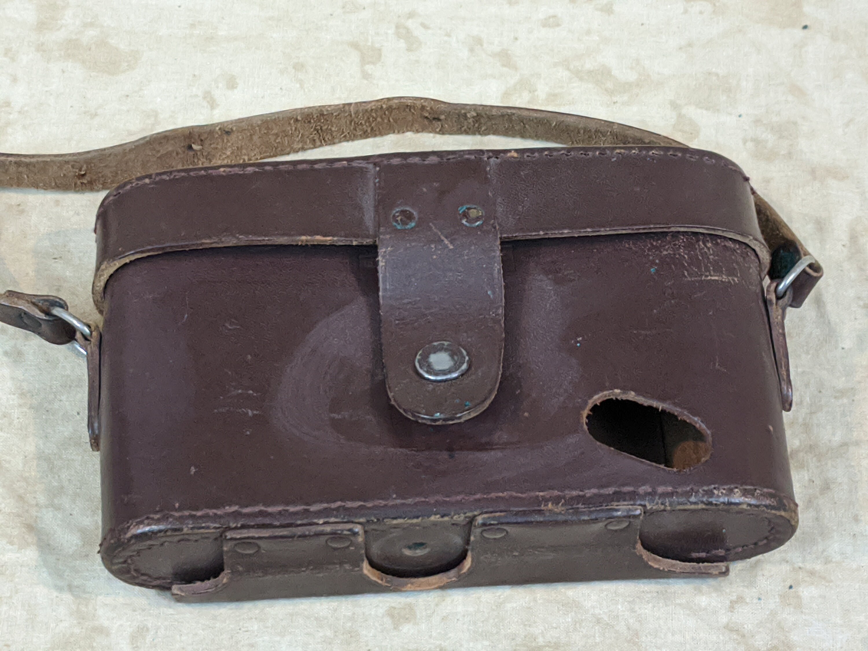 Vintage Midcentury Brown Leather Carrying 35mm Camera Case Strap ...