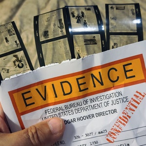 WWII MICROFILM Indiana Jones FBI Dossier Folder WW2 Replica Prop ...