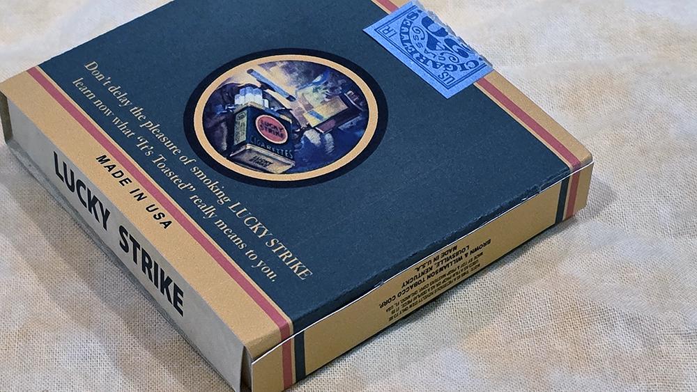 Lucky Strike It’s Toasted Two Piece Sliding Cigarette Pack Box Tax ...
