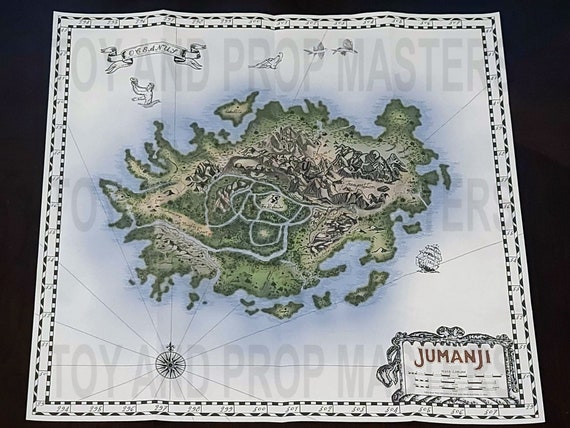 LARGE FINEST JUMANJI Film Replica Map Prop Welcome to the | Etsy