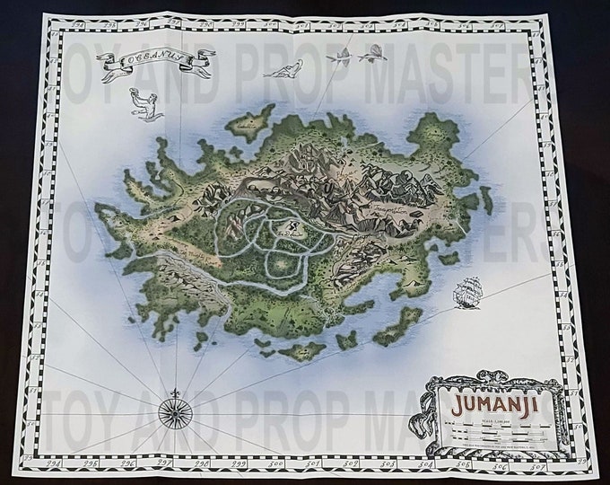 LARGE FINEST JUMANJI Film Replica Map Prop Welcome to the Jungle the ...