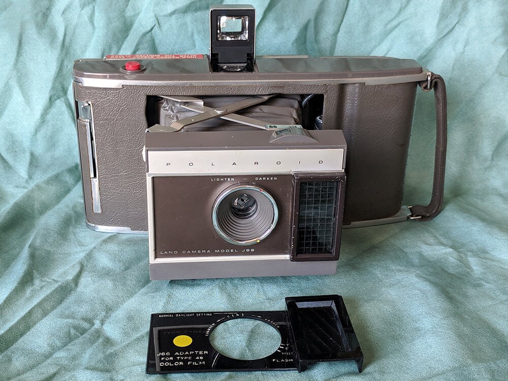 Vintage Polaroid Land Camera Model J66 Original Brown Leather | Etsy