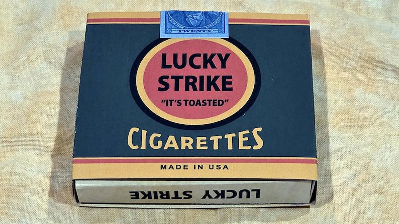 Lucky Strike It’s Toasted Two Piece Sliding Cigarette Pack Box Tax ...