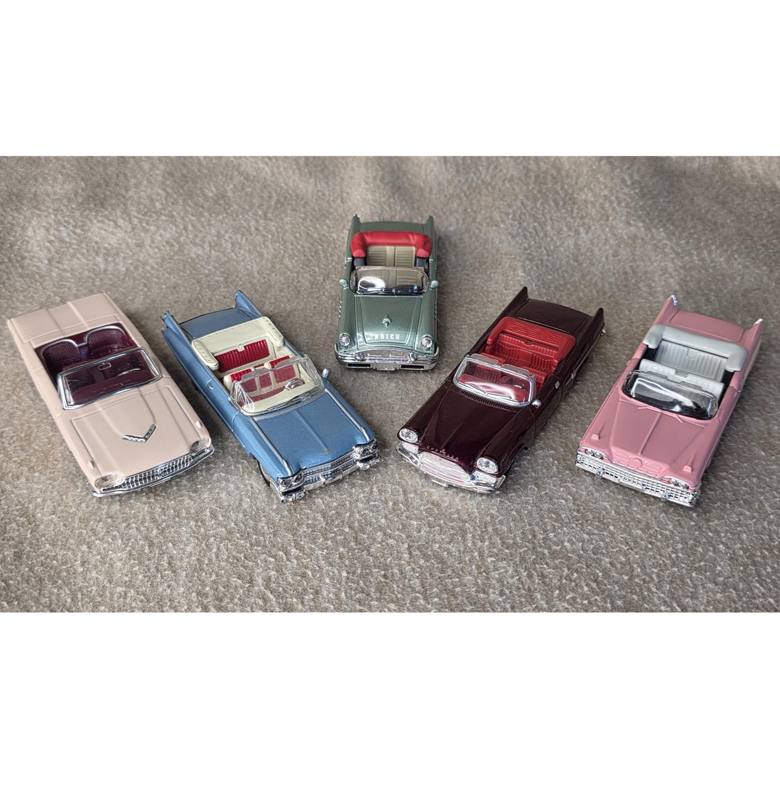 Lot of 5 Vintage Diecast Classic Cars 1:43 Scale Buick, Ford ...
