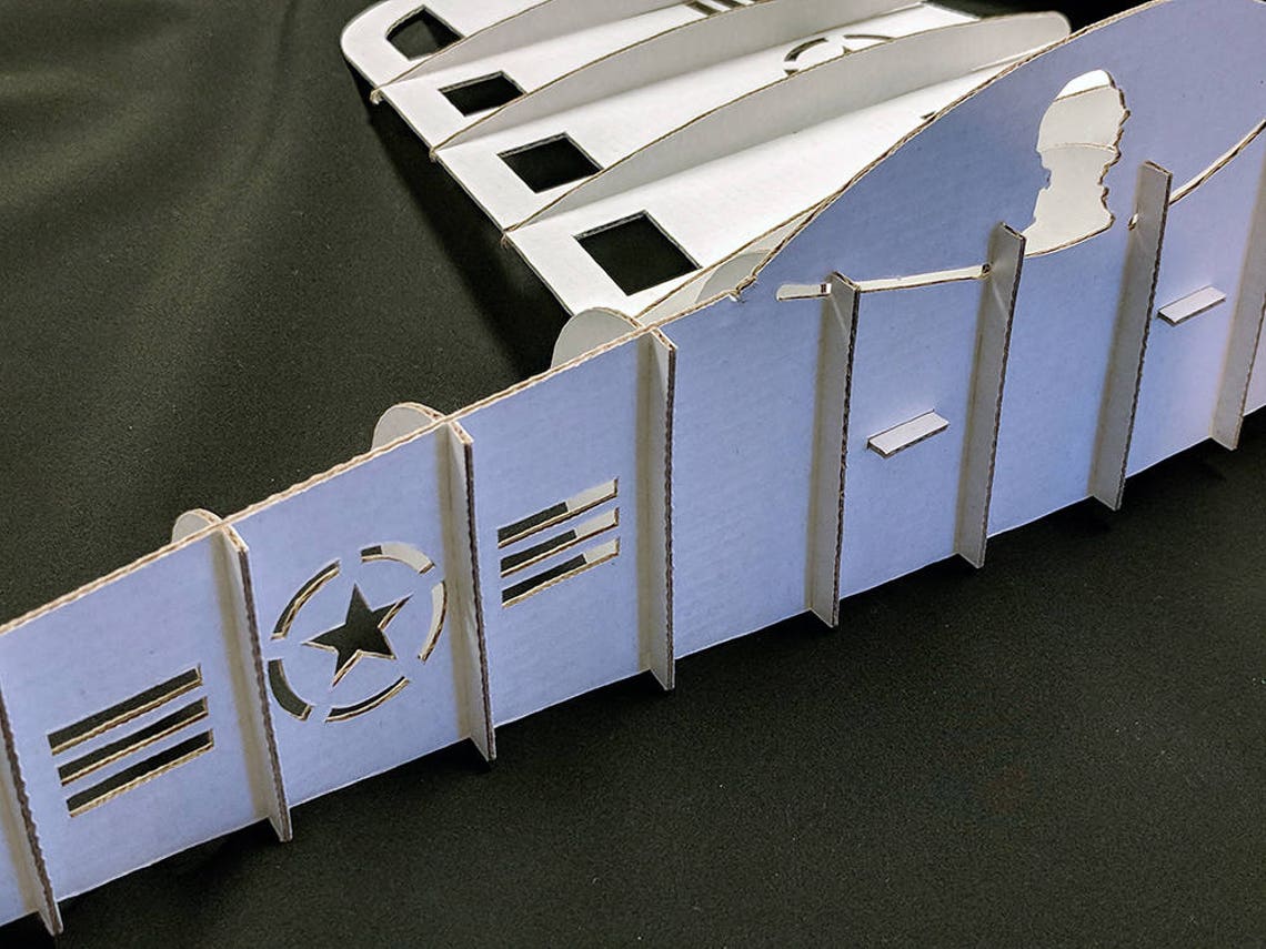 Retro Laser Cut 3D Cardboard Wall Decor Unique Sculpture | Etsy