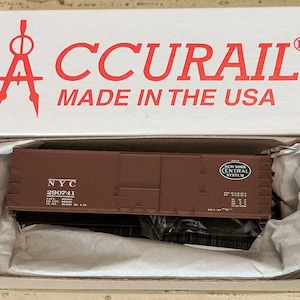 Accurail HO Model Railroad RXR Rail Road Box Car N.Y. Central Original ...