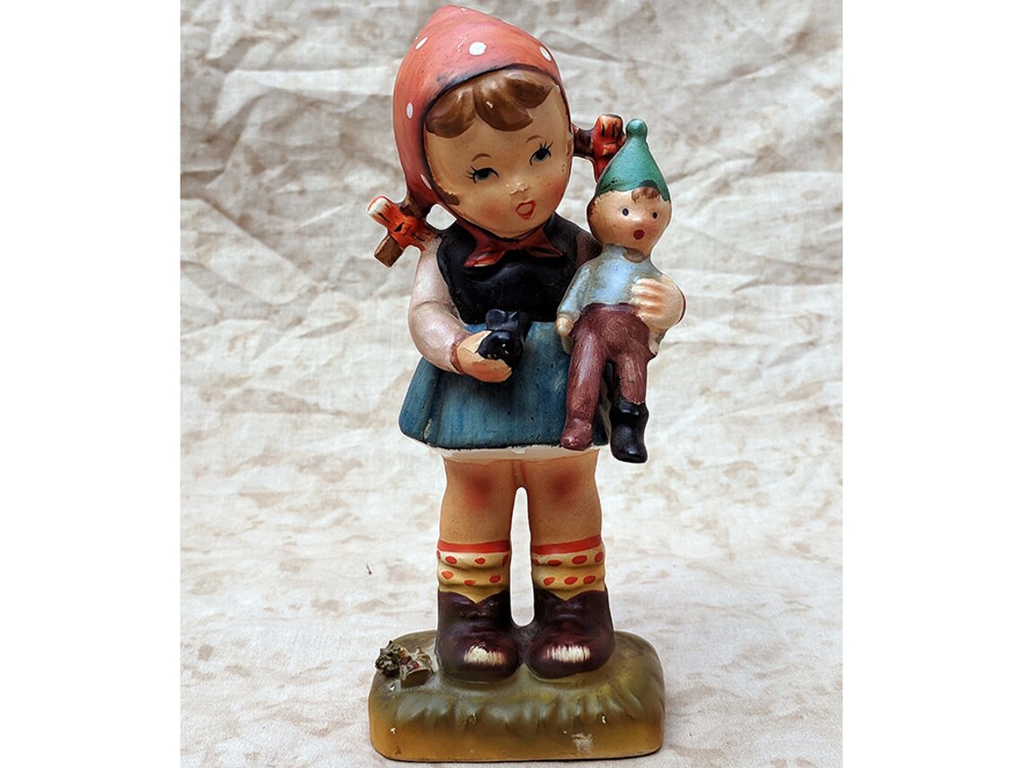 Erich Stauffer LARGE 1950s Figurine Play Time Porcelain Girl | Etsy