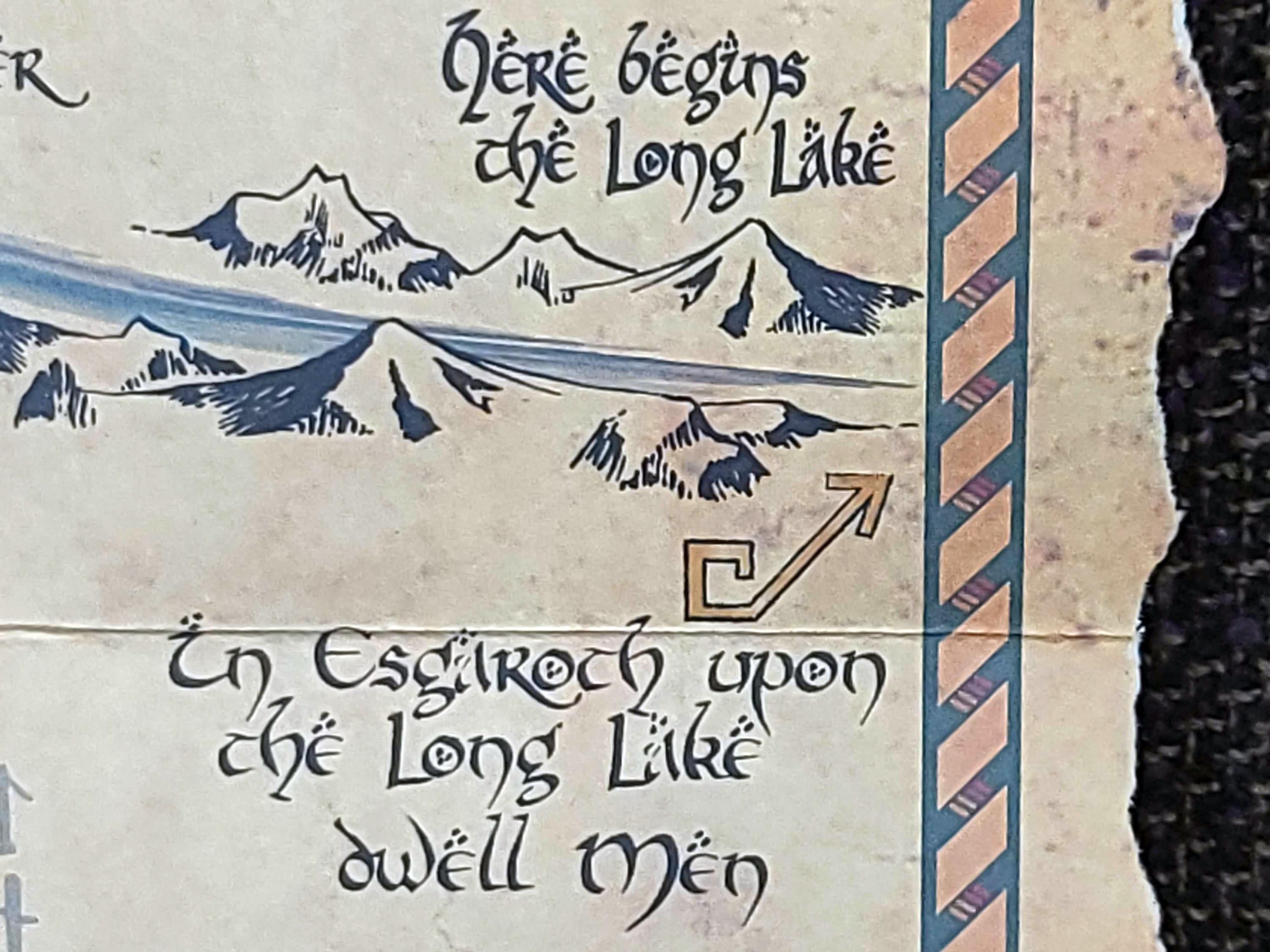 The Hobbit Thror's Map of Erebor Thrain Elrond | Etsy