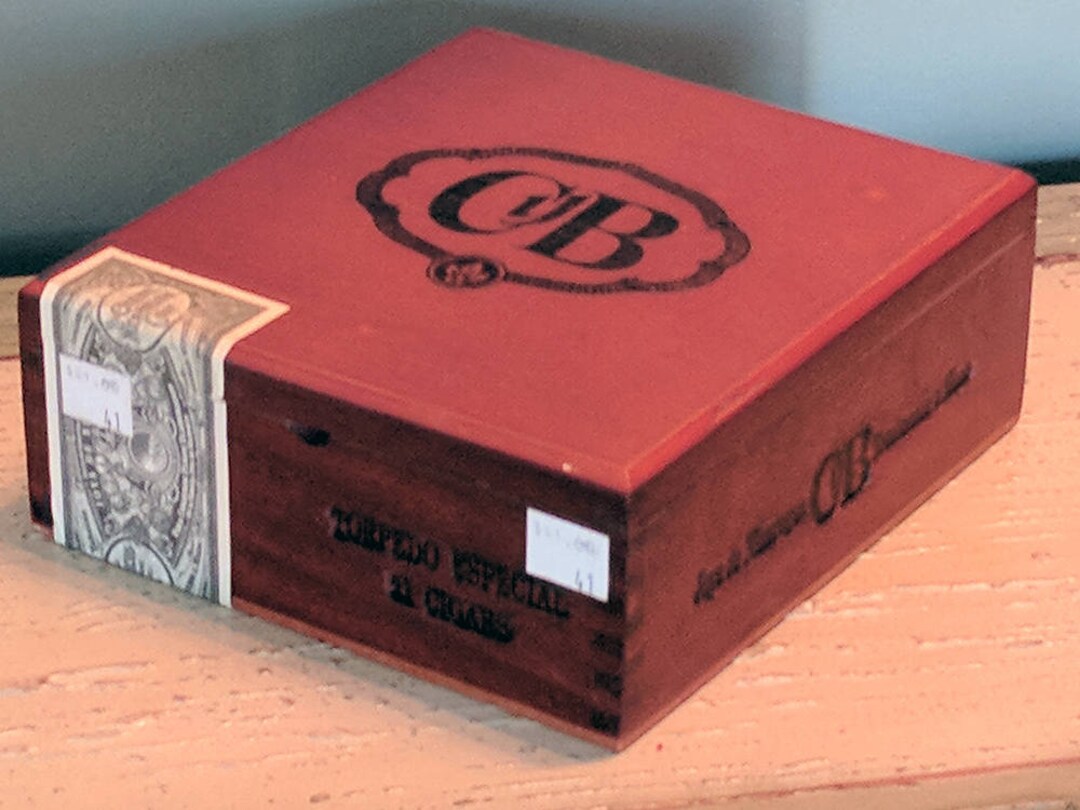 Wooden Cedar Wood Empty Cigar Box Cyb Original Inside Lid Label ...