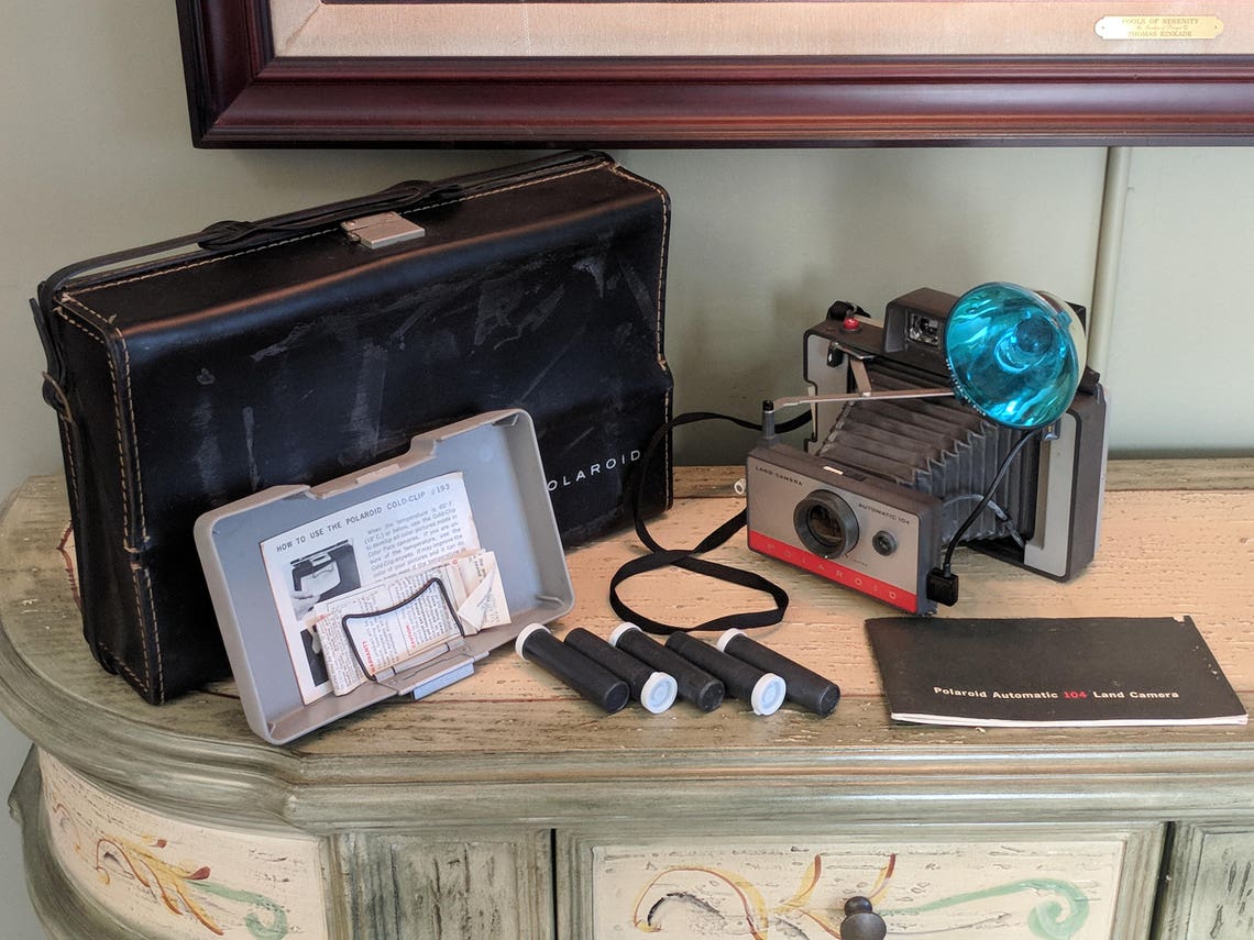Polaroid 104 Automatic Land Camera Original Genuine Leather Camera Case ...