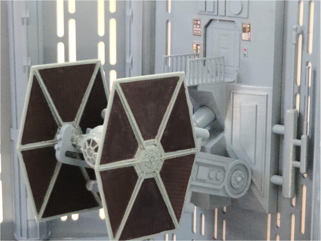 1/32 Scale Star Wars TIE Fighter Wall Hangar 3D Printable STL Death ...