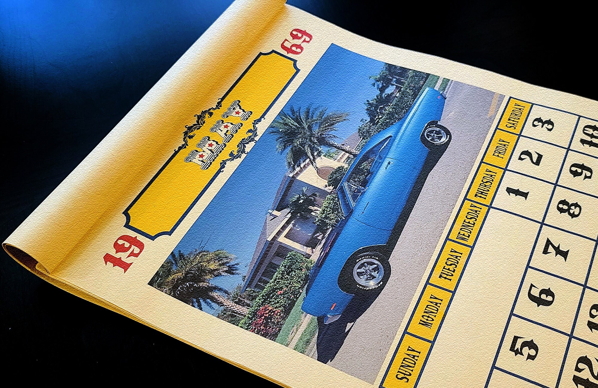 LARGE 1969 Muscle Car Mopar Dealer Wall Calendar B5 Blue | Etsy