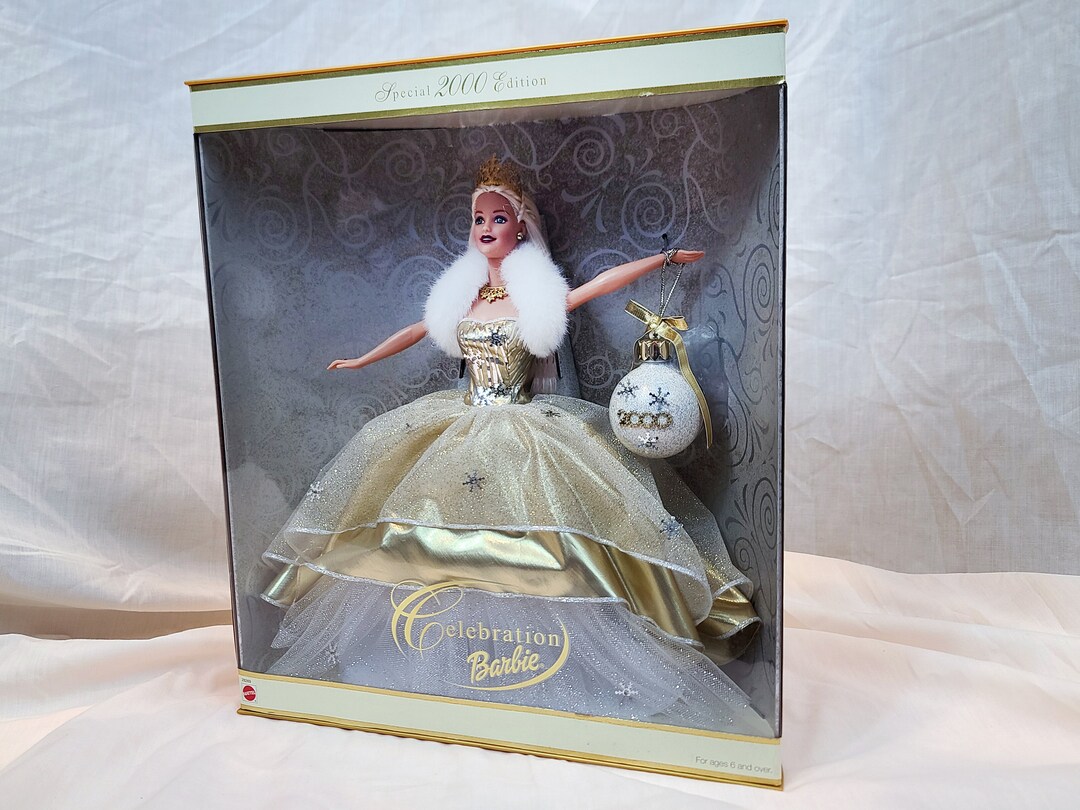 MINT RARE Vintage Gold Dress Celebration Holiday Collector Barbie ...