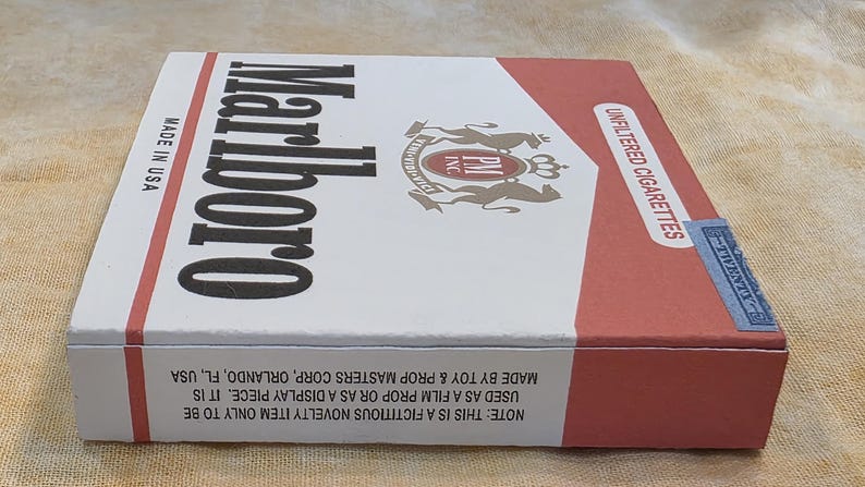Vintage 1954 Marlboro Man Sliding Two Piece Cigarette Box Retro Tobacco ...