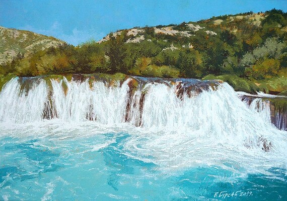 Zrmanja River Ogar Waterfall Dalmatia Reka Zrmanja Ogarov buk | Etsy