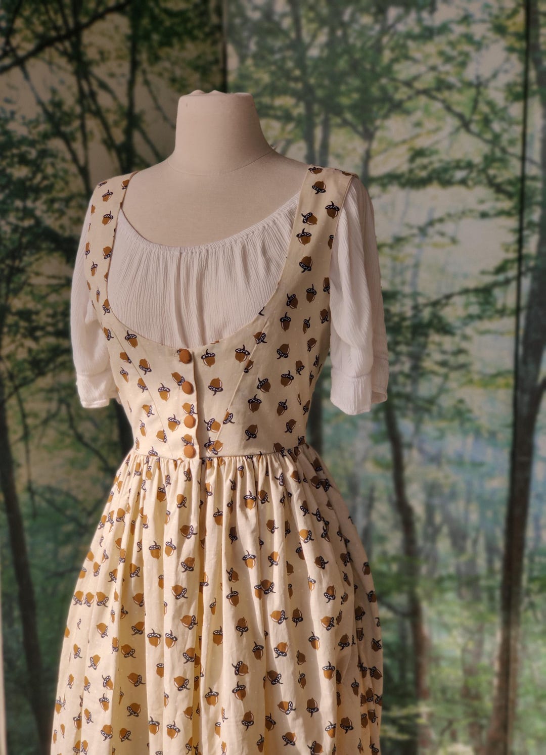 Acorn Maiden Forest Bodice Dress-cotton - Etsy