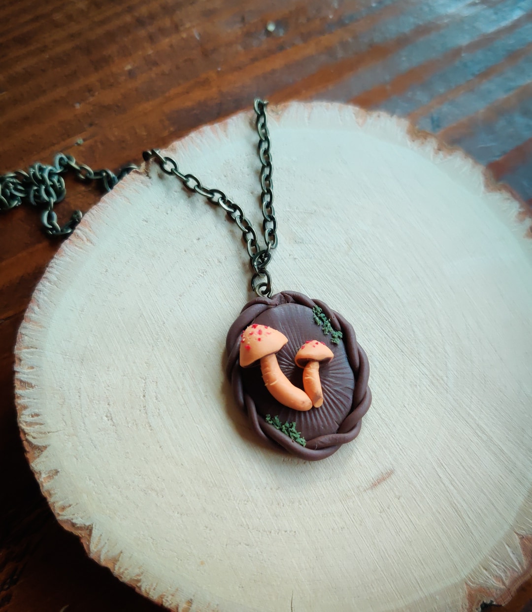 Mushroom Specimen Pendant - Bleeding Deathcap Pair - Etsy