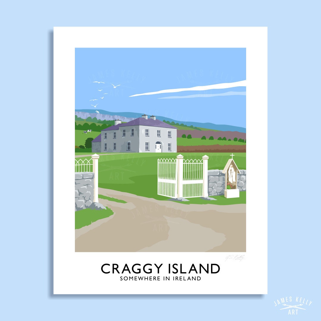 Craggy Island Father Ted Ireland Travel Poster Art Print - Etsy UK