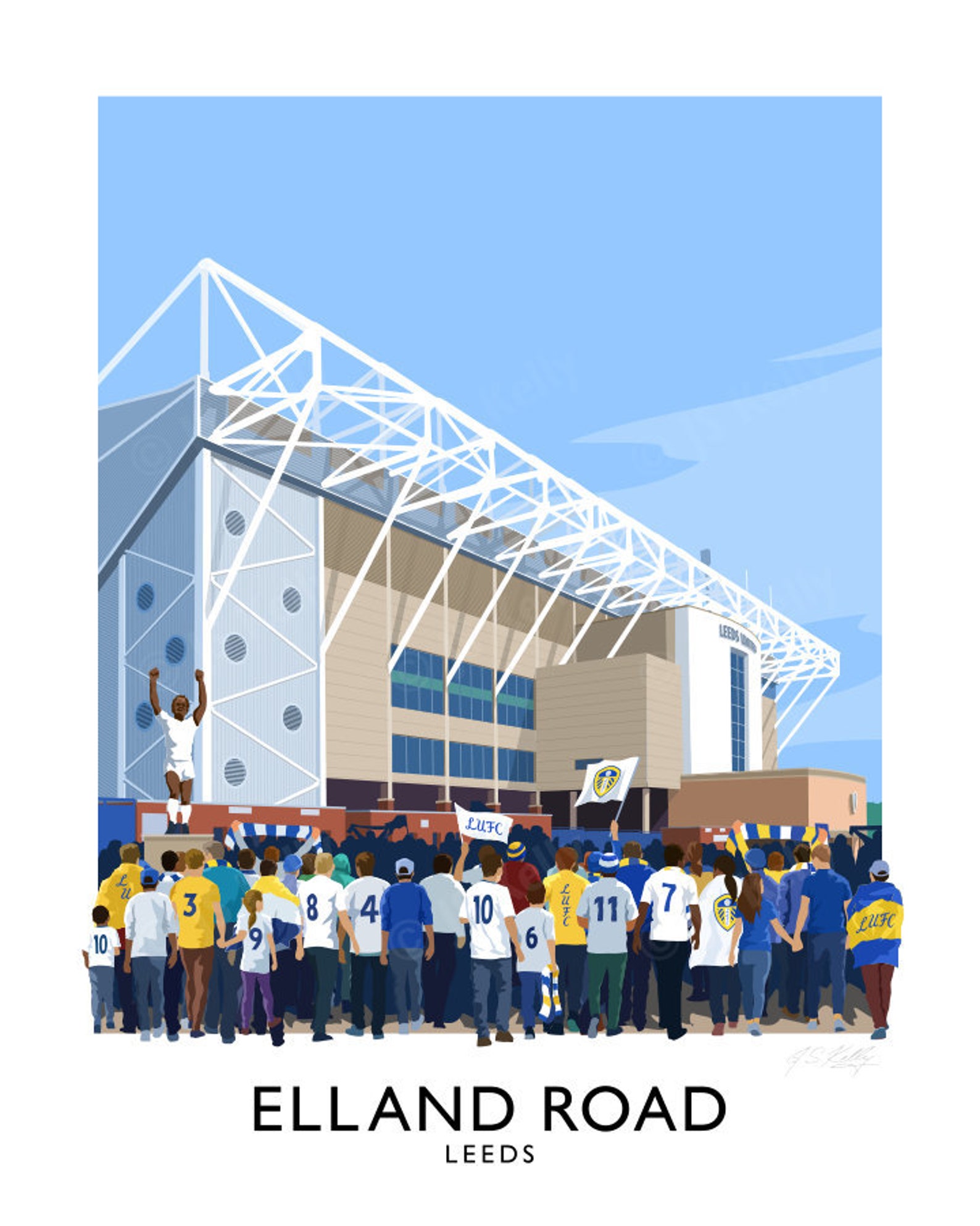 Elland Road Leeds United Leeds England LUFC Stadium - Etsy UK
