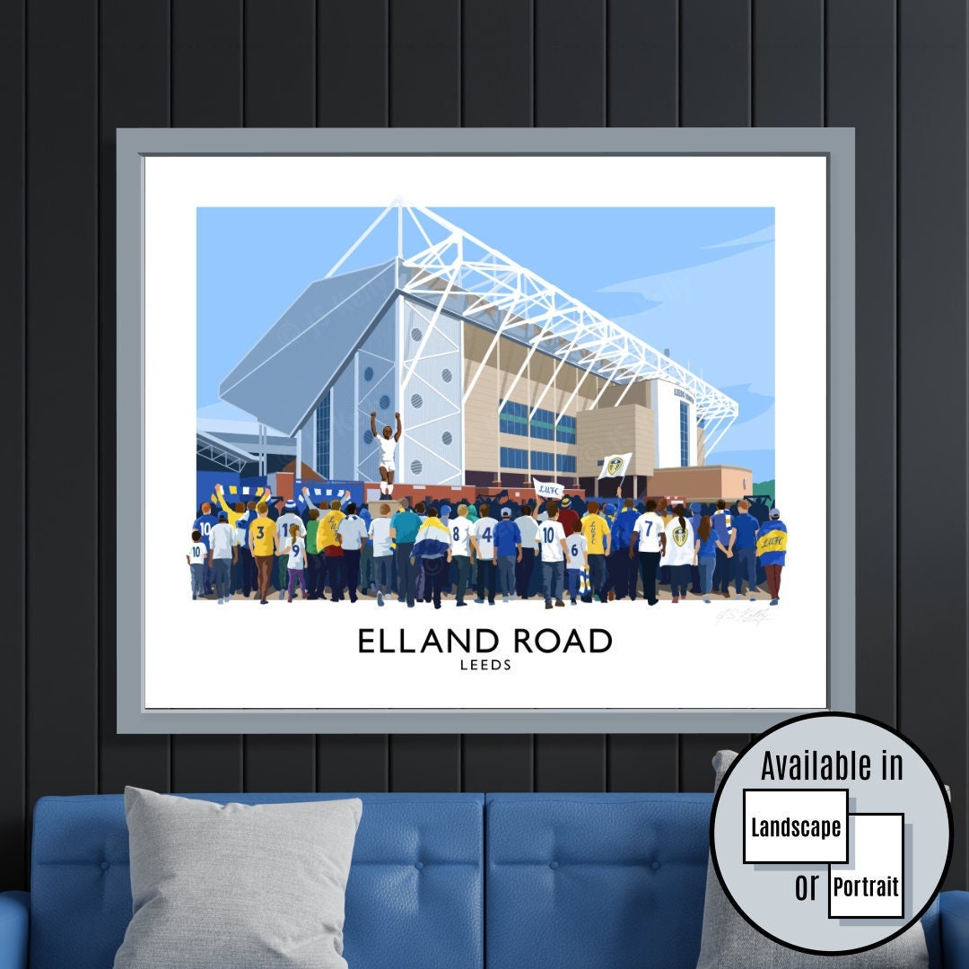 Elland Road, Leeds United, Leeds, England, LUFC, Stadium, Travel Poster ...