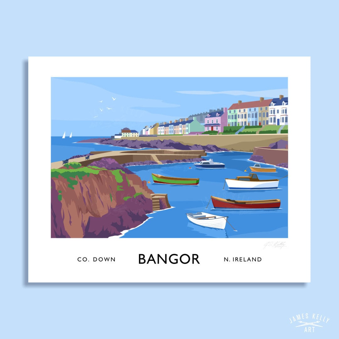 Bangor, County Down Wall Art: Retro Travel Poster Print - Etsy UK